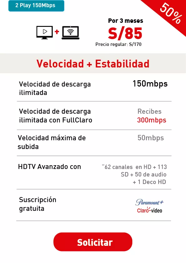 Claro: Celulares, Fibra Óptica y mucho más